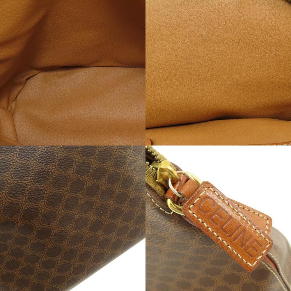 Celine | Bags | Celine Macadam Boston Leather Brown Handbag | Poshmark